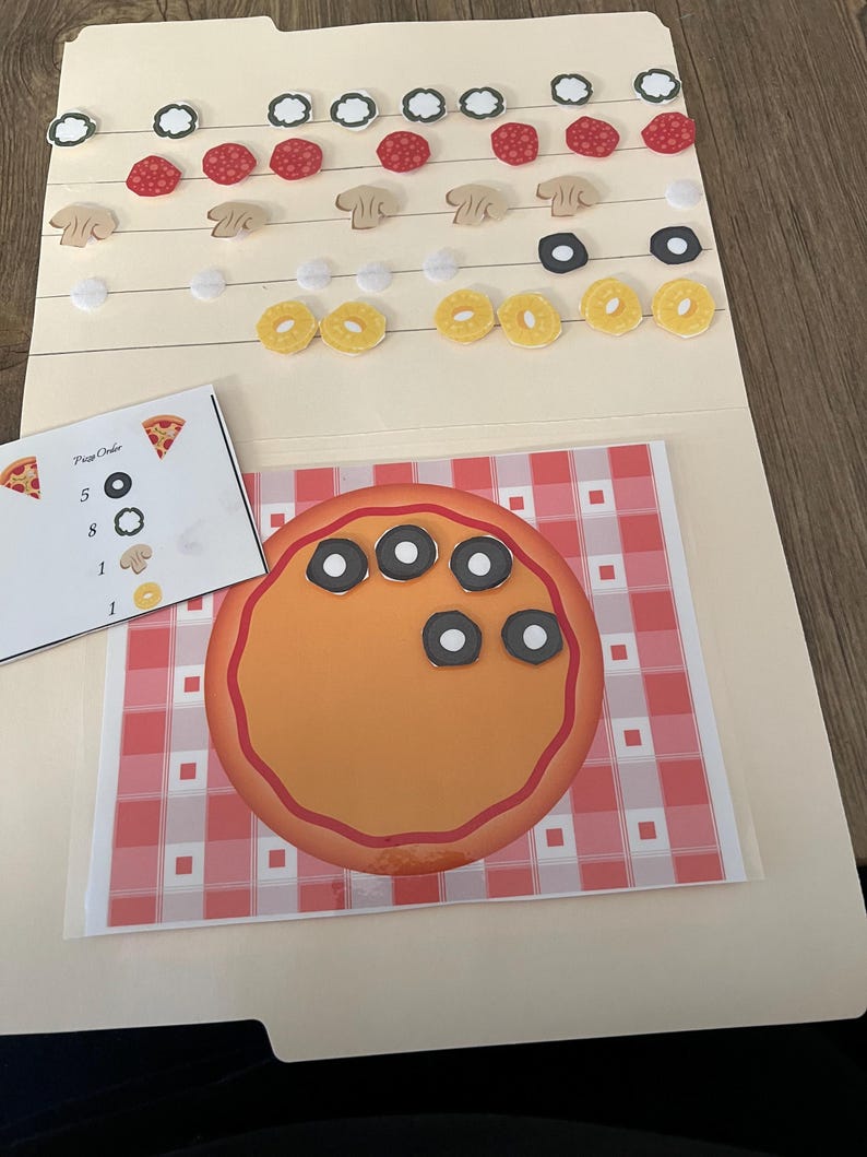 Let's Make a Pizza File Folder Game/task Mat - Etsy