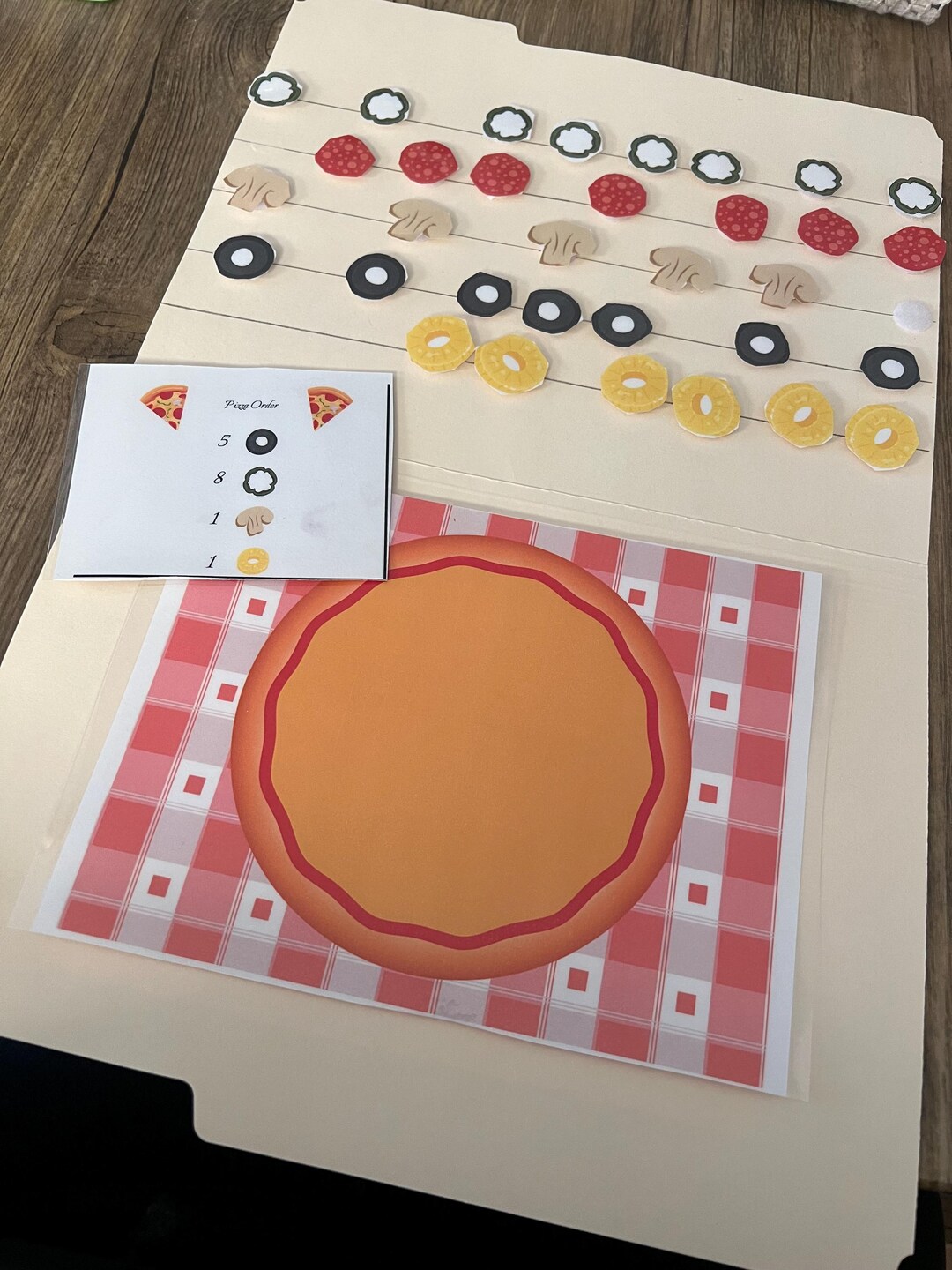 Let's Make a Pizza File Folder Game/task Mat - Etsy