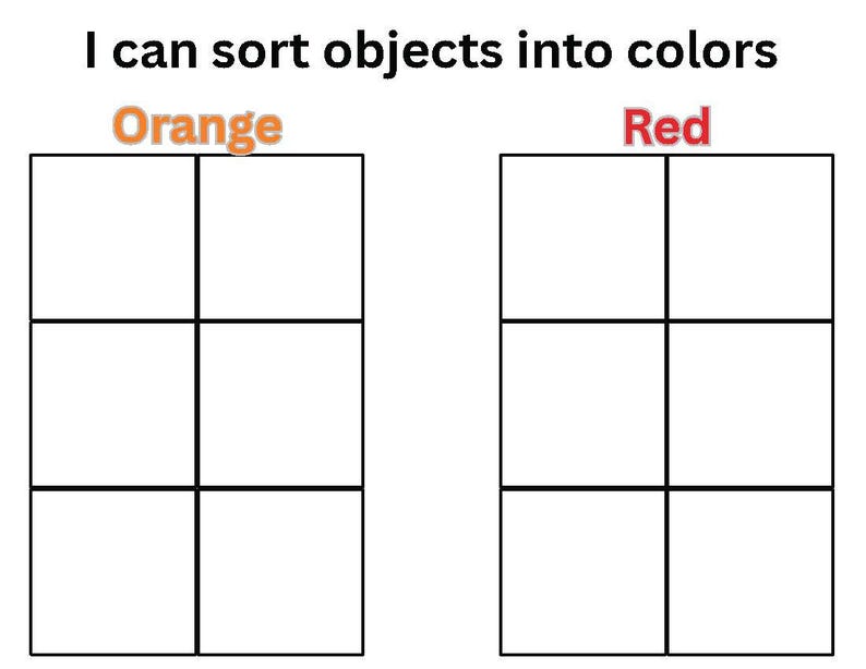 Color Sorting File Folder Game/busy Book - Etsy