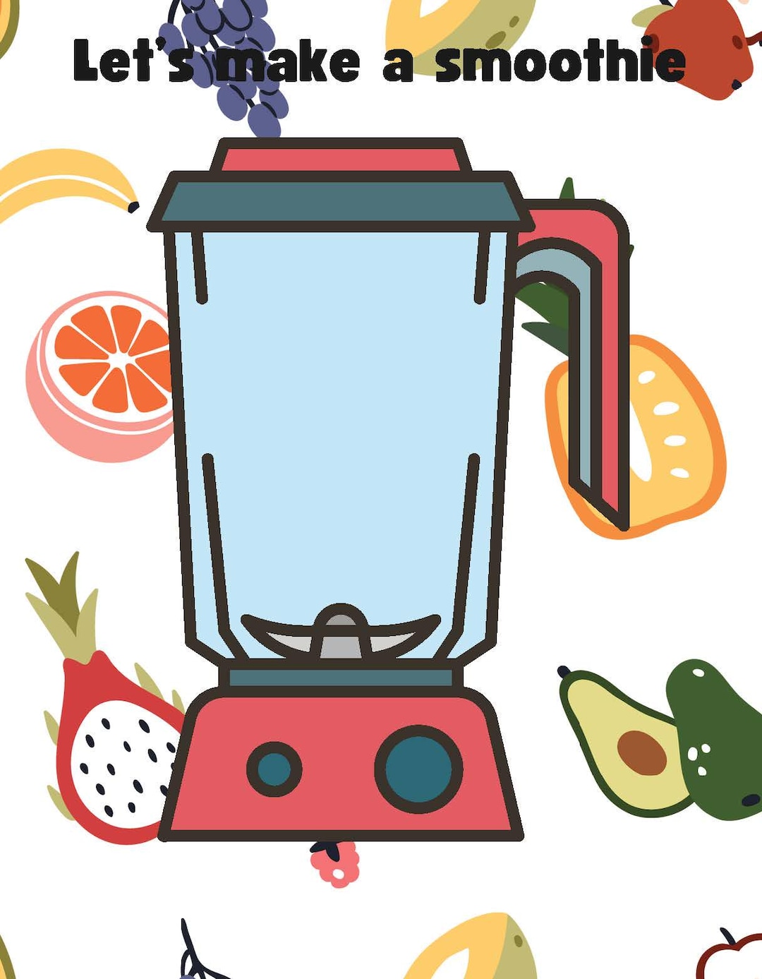 Lets Make a Smoothie Preschool Busy Book - Etsy