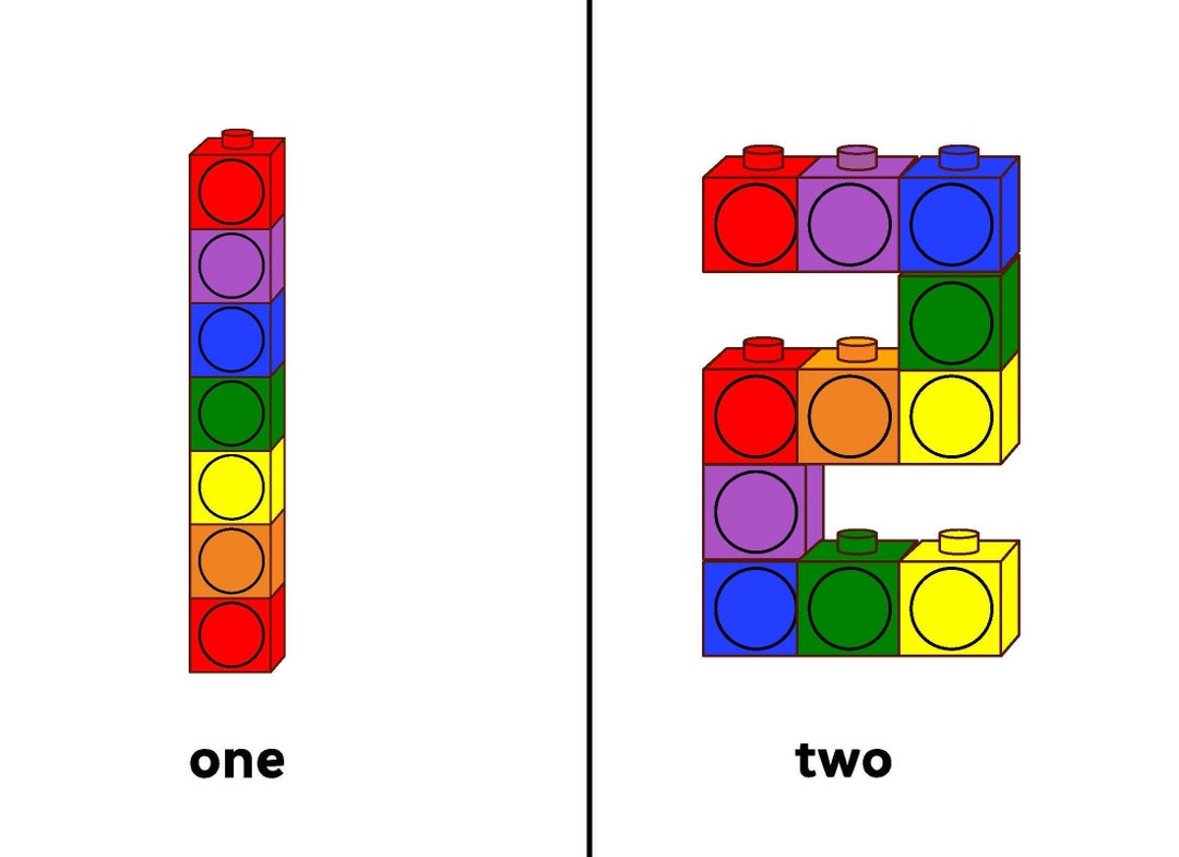 Linking Cube Counting & Number Cards - Etsy