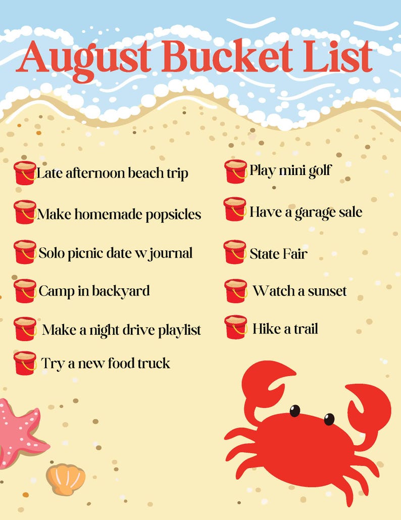12 Month Bucket List - Etsy