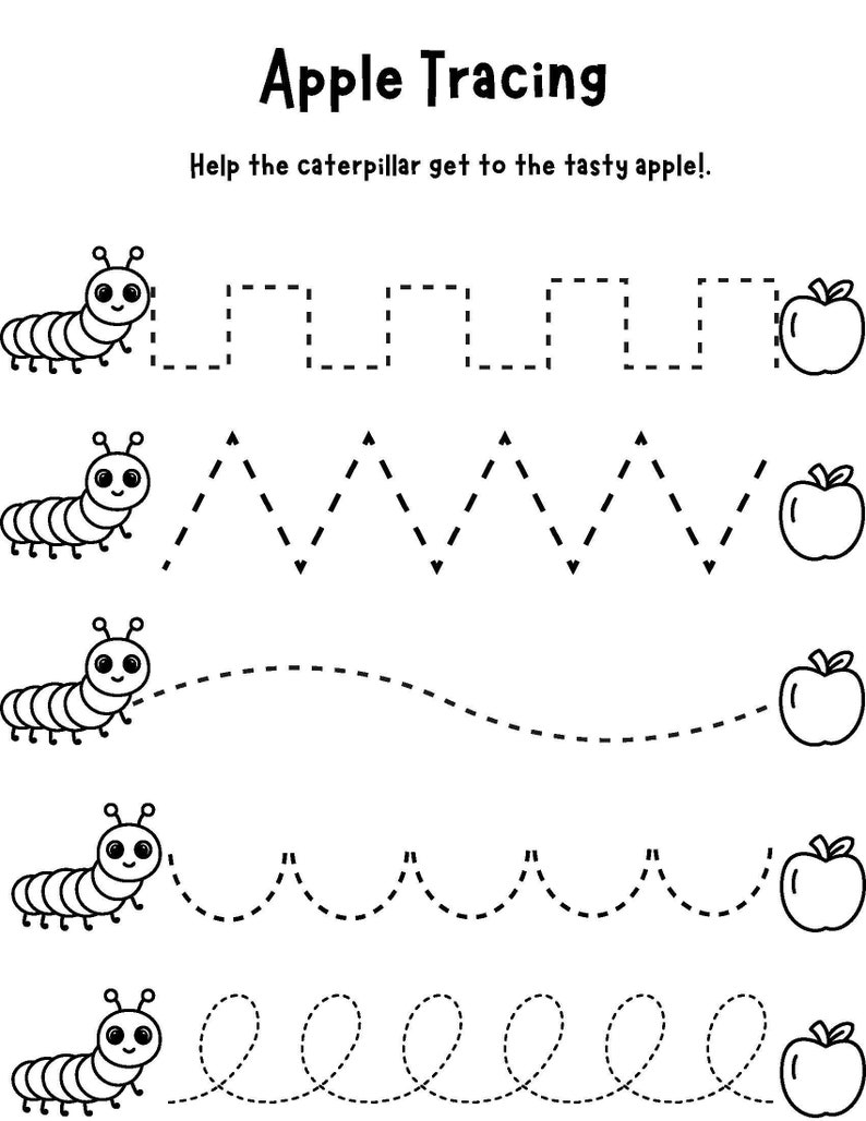 Apple Worksheet Bundle - Etsy