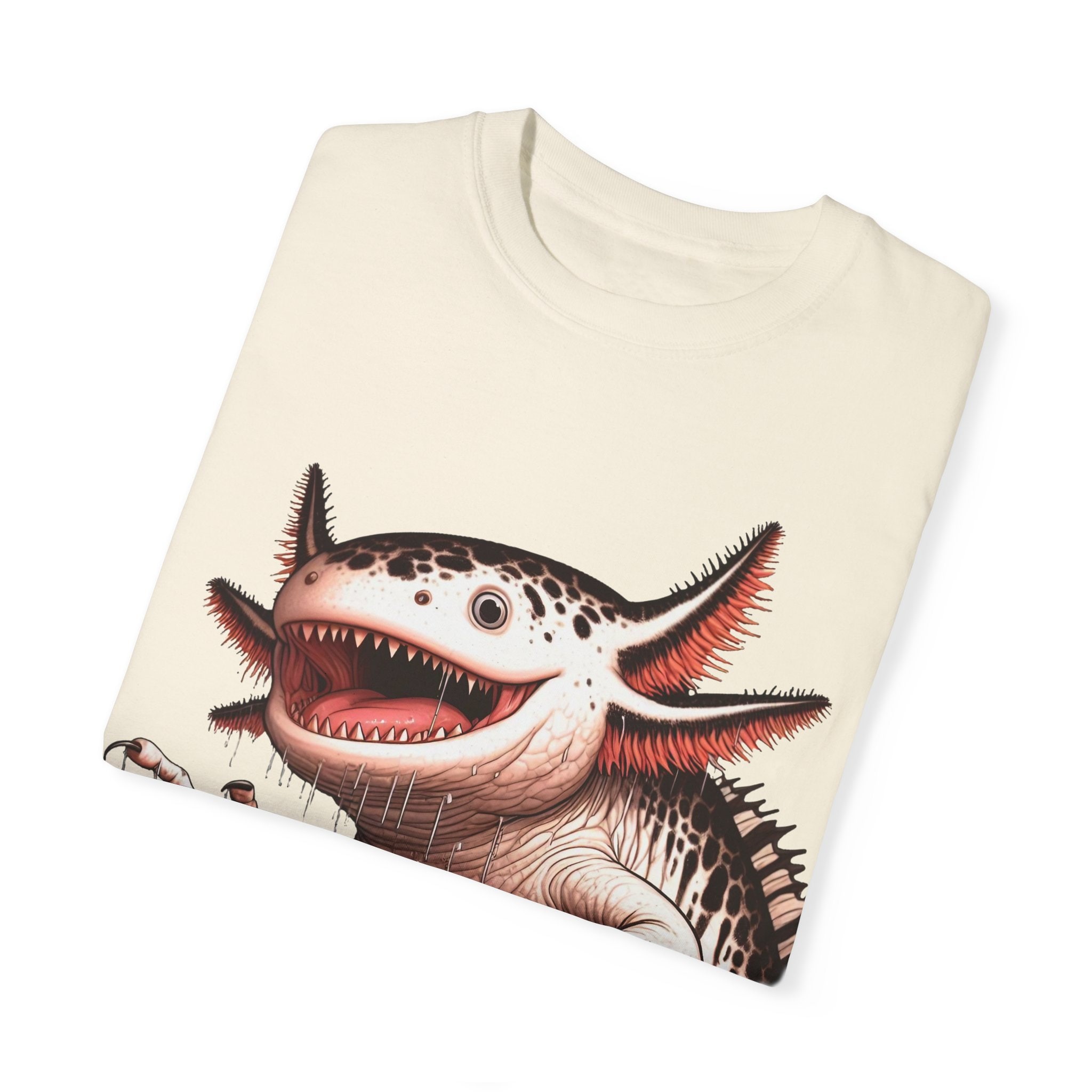 Axolotl Godzilla Mens Graphic Tee Funny Monster Cityscape Unisex ...