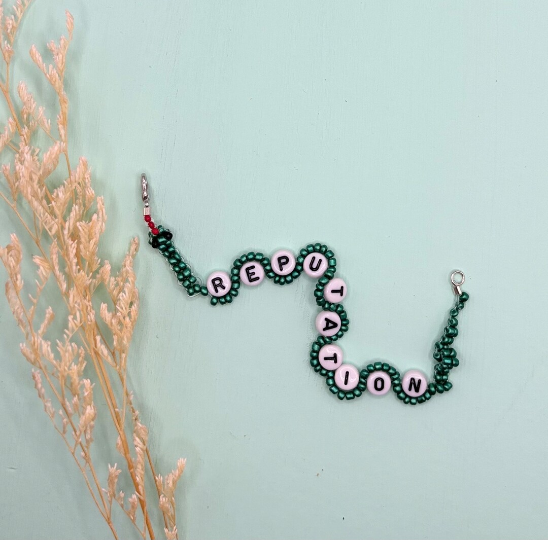 Reputation Green Snake Taylor Swift-inspired Beaded Friendship Bracelet ...