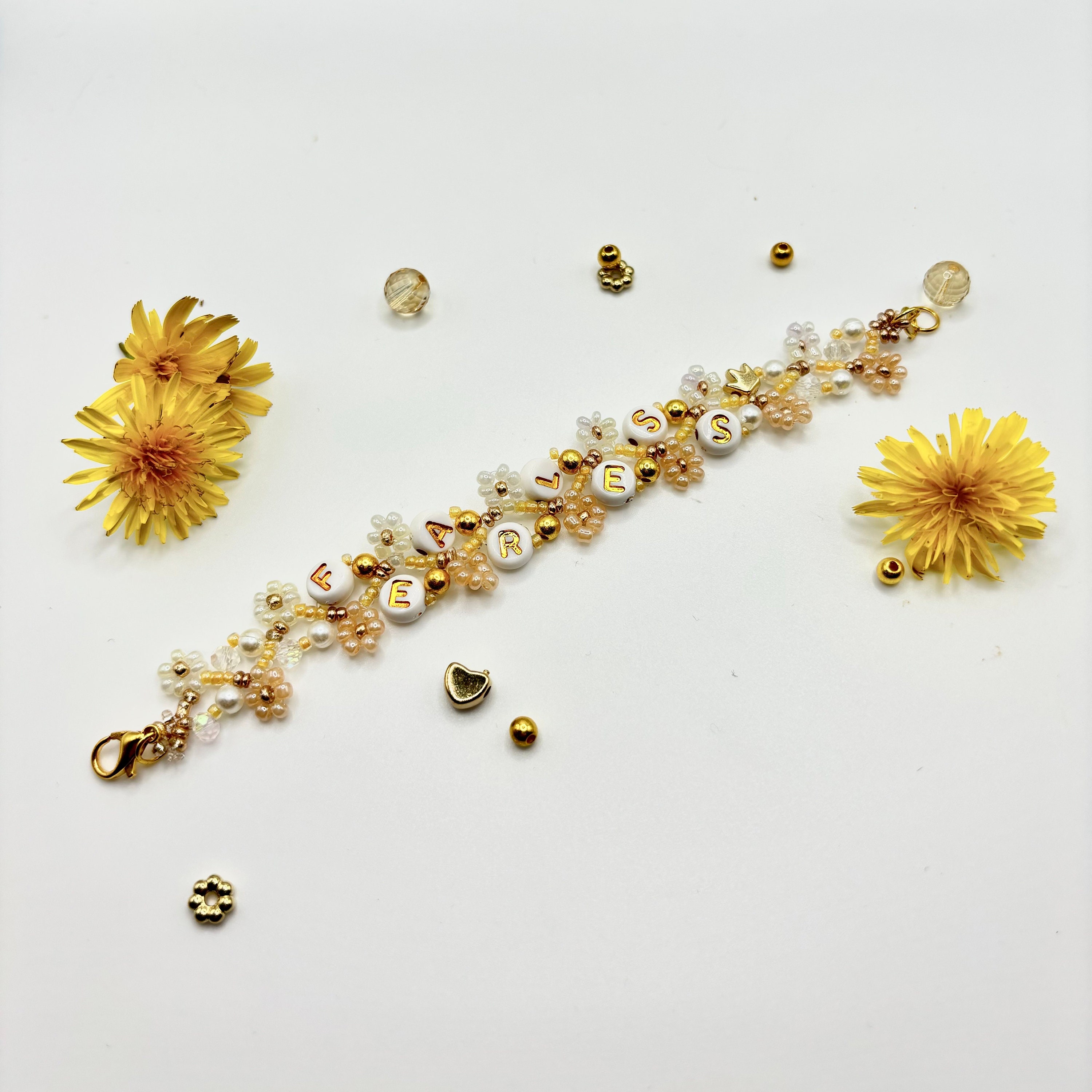 Fearless Yellow and Gold Coloured Friendship Bracelet : Embrace Taylor ...