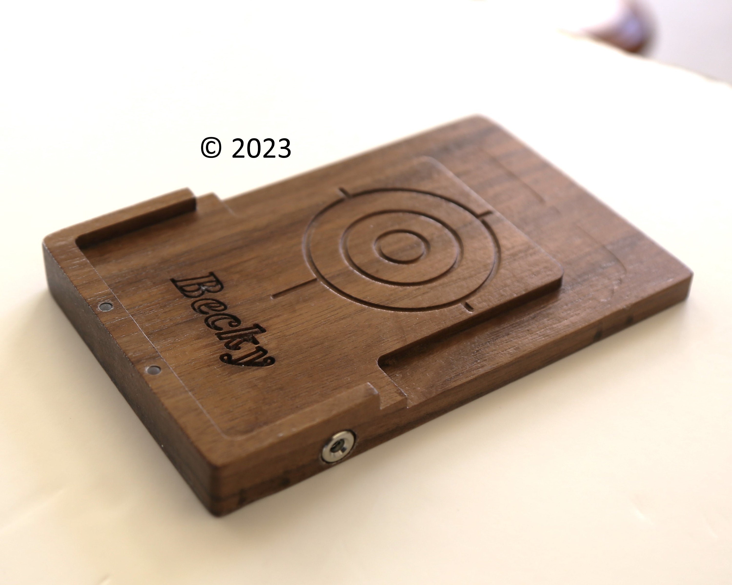 Walnut Wireless Phone Charger Stand USB iPhone Android Cradle Travel ...