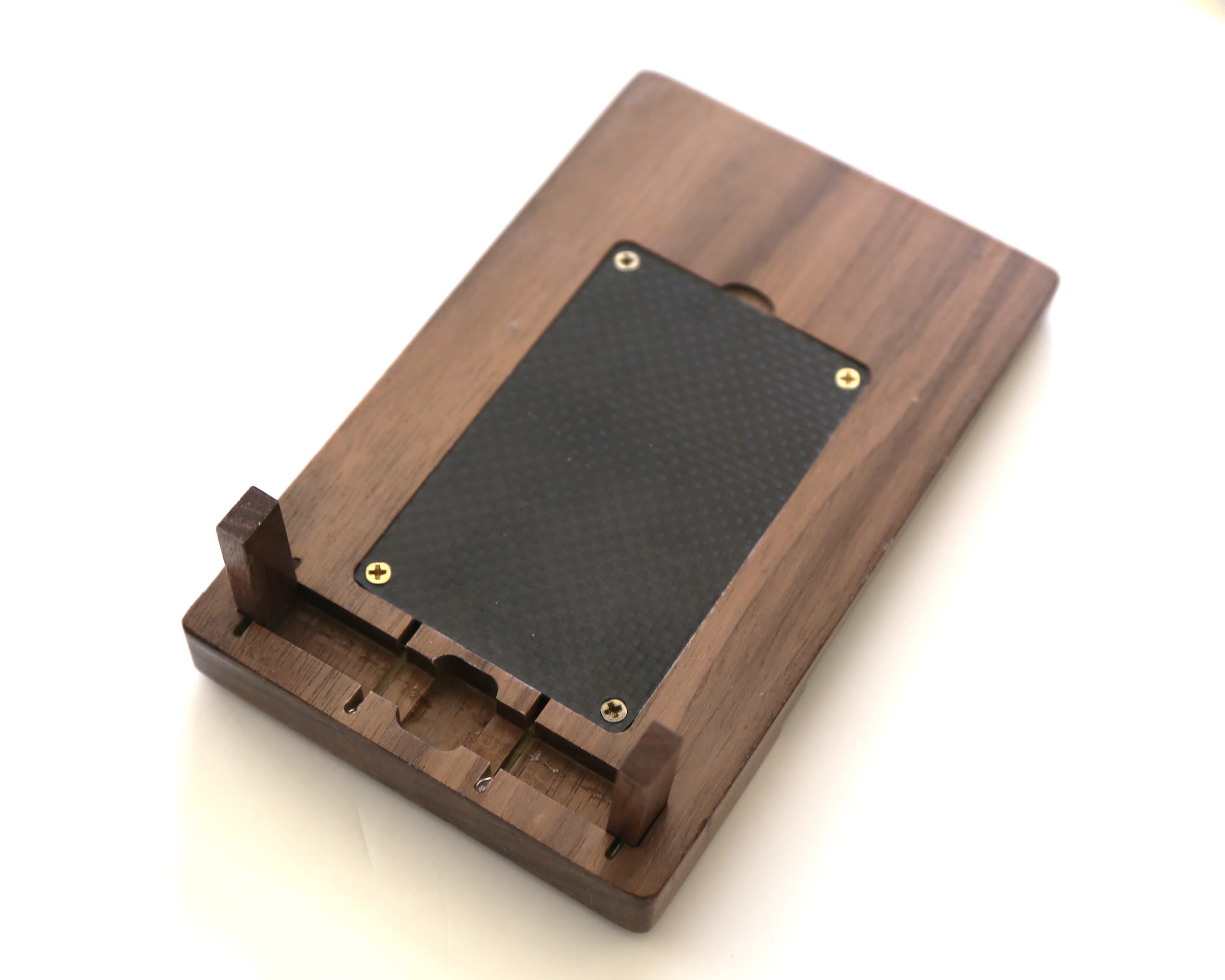 Walnut Wireless Phone Charger Stand USB iPhone Android Cradle Travel ...