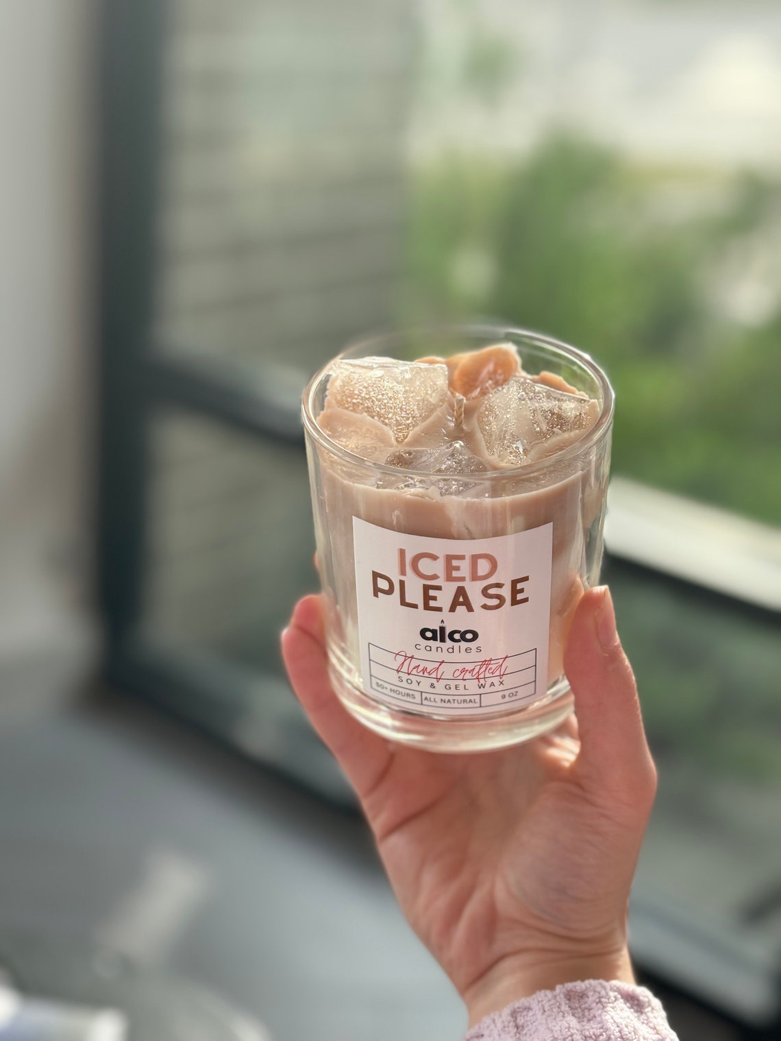 Iced Latte Candle 8oz Iced Coffee Candle coffee Scented Coffee Bar ...