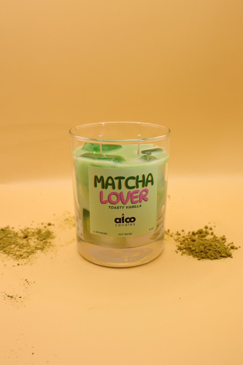 Iced Matcha Candle (9oz) | Matcha Latte Candle | Coffee Scented ...