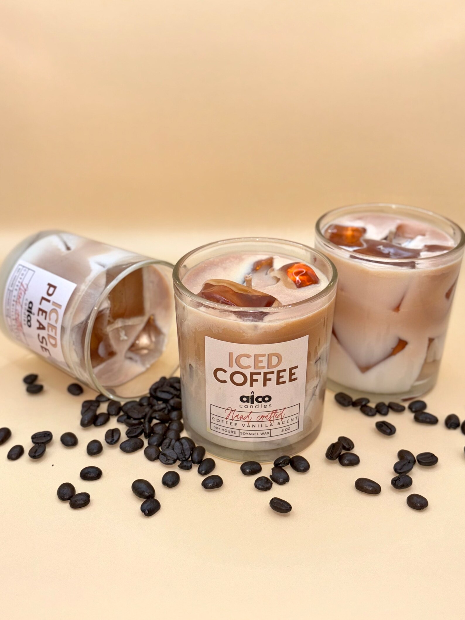 Iced Latte Candle 8oz Iced Coffee Candle coffee Scented Coffee Bar ...