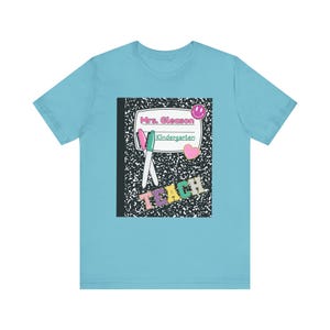 Personalized Composition Notebook Trendy Chenille Faux Patches Teacher ...