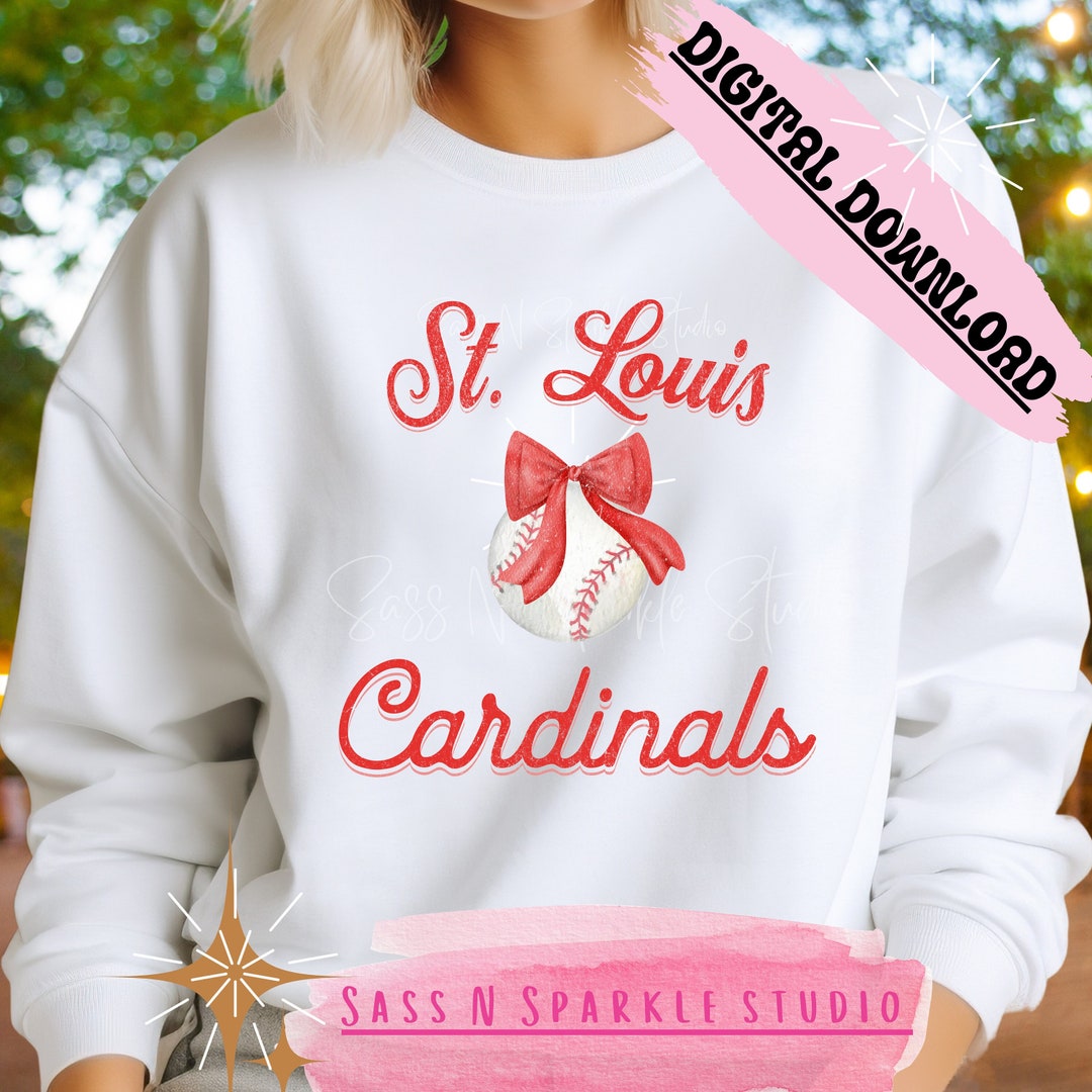 Coquette Aesthetic St. Louis Cardinal Baseball Mama Red Bow Cottage ...