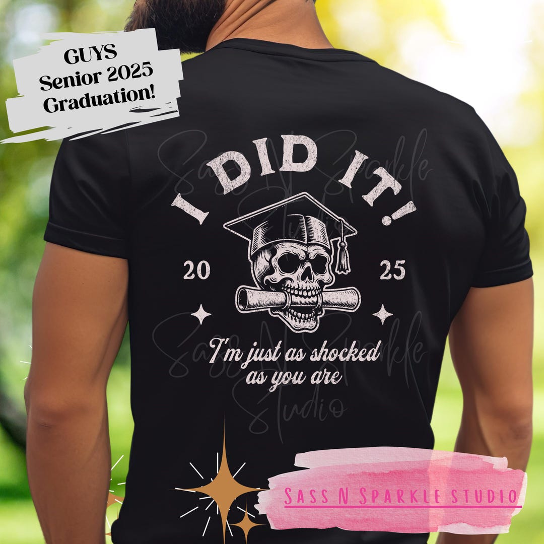 Graduation Guy Male Class of 2025 Skull Digital Download Png Vintage ...