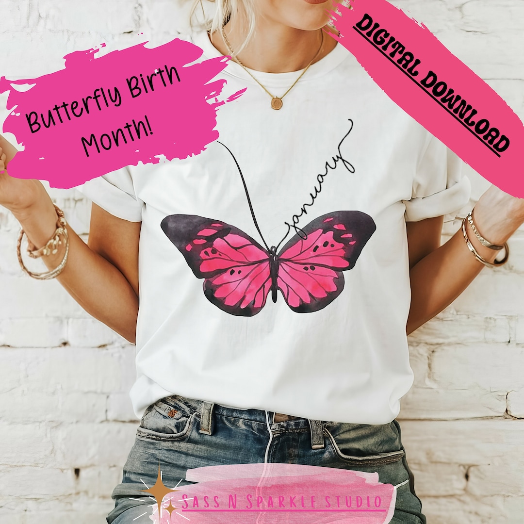 Butterfly Birth Month Digital Download Png Gift Present Mom Mama Mother ...