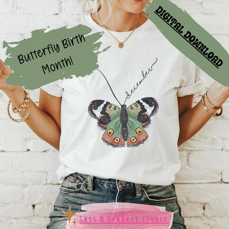 Buy Butterfly Birth Month Digital Download Png Gift Present Mom Mama ...