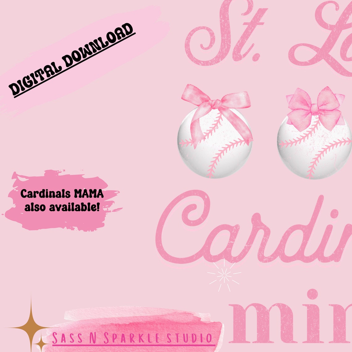 Coquette Aesthetic St. Louis Cardinal Baseball Mini Mama Available ...