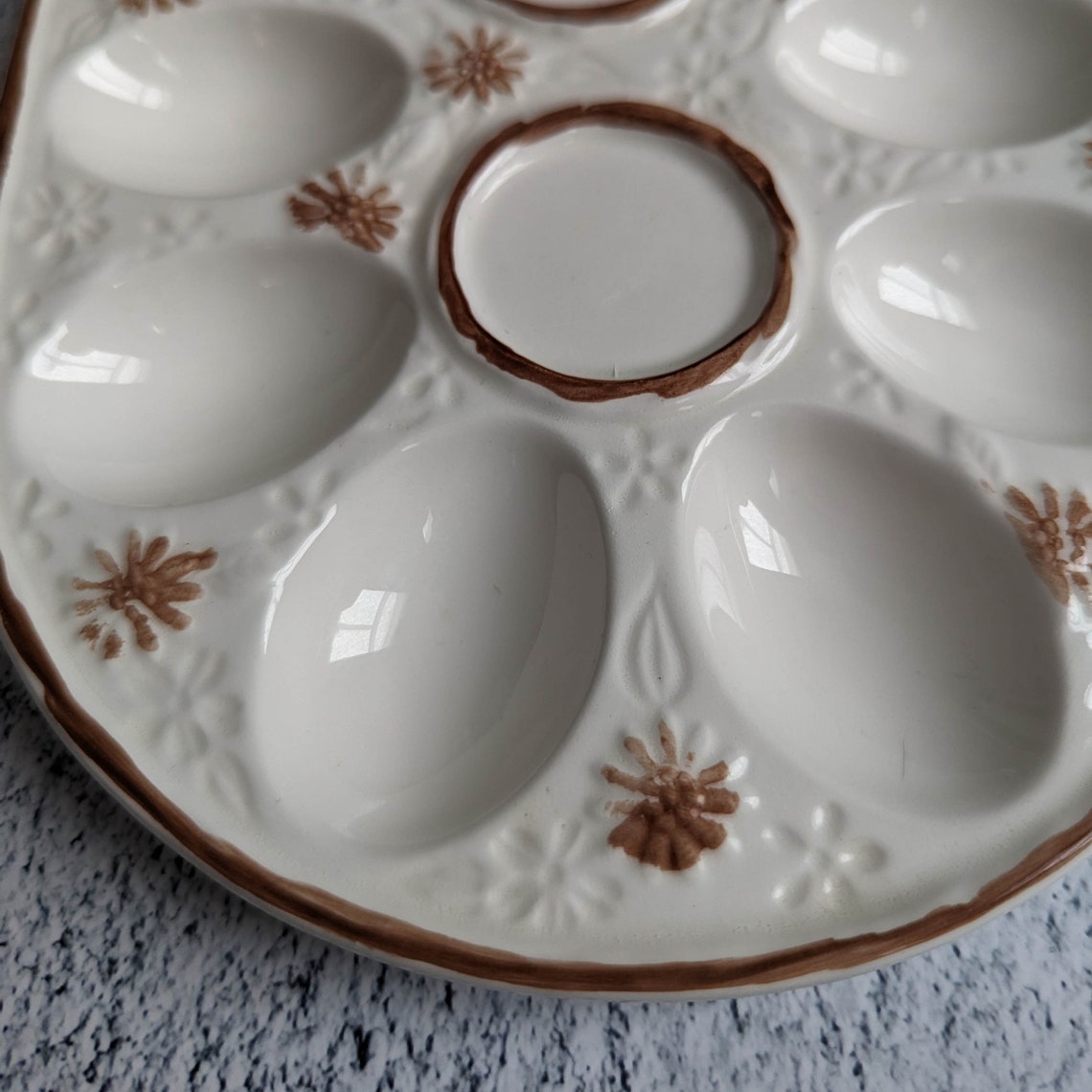 1960s Vintage Ceramic Devilled Egg Platter, Made in Japan - Etsy