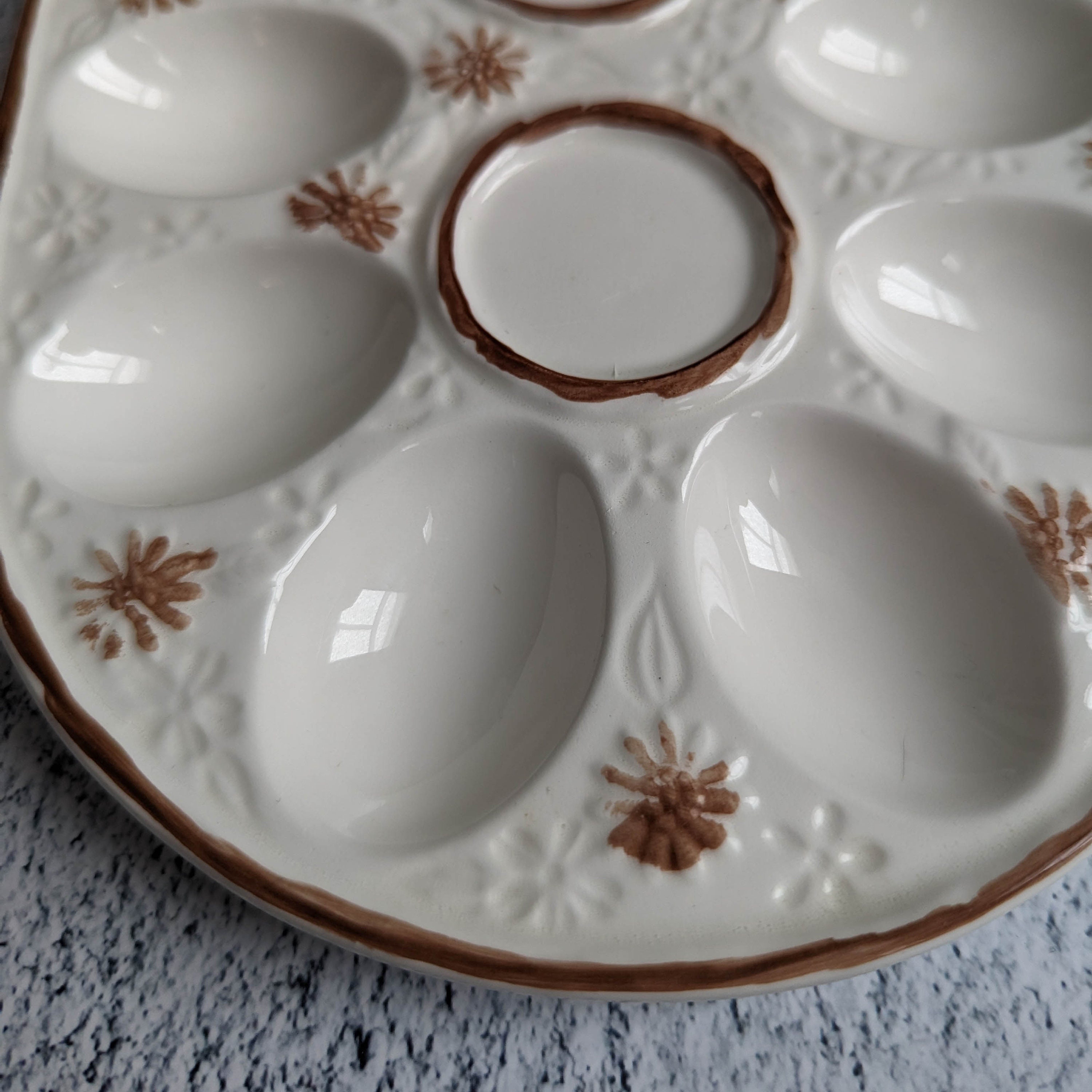 1960s Vintage Ceramic Devilled Egg Platter, Made in Japan - Etsy