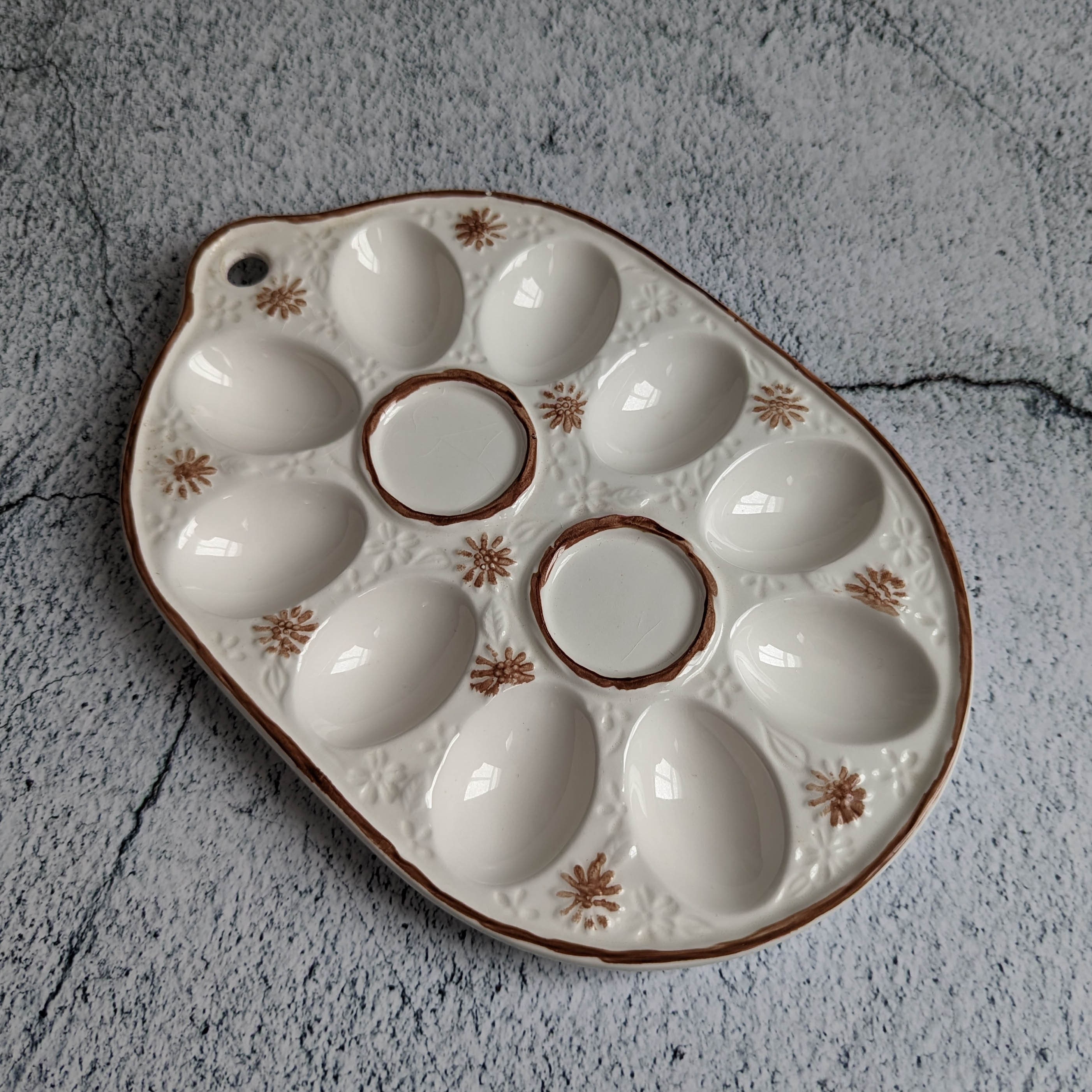 1960s Vintage Ceramic Devilled Egg Platter, Made in Japan - Etsy