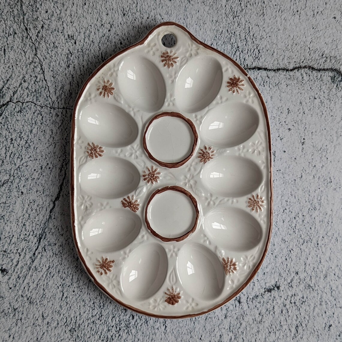 1960s Vintage Ceramic Devilled Egg Platter, Made in Japan - Etsy