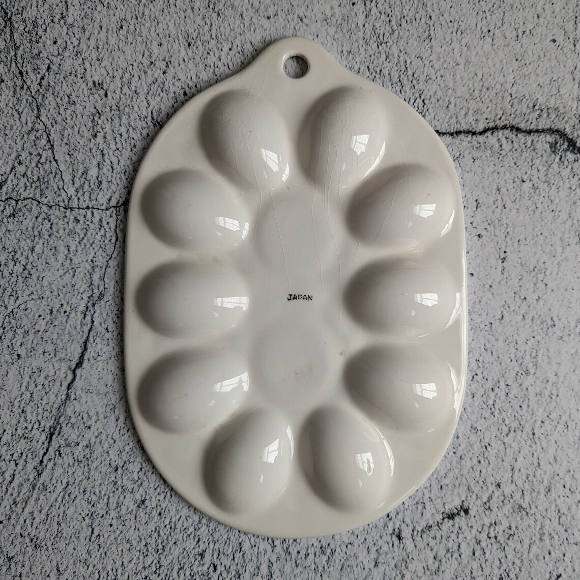 1960s Vintage Ceramic Devilled Egg Platter, Made in Japan - Etsy