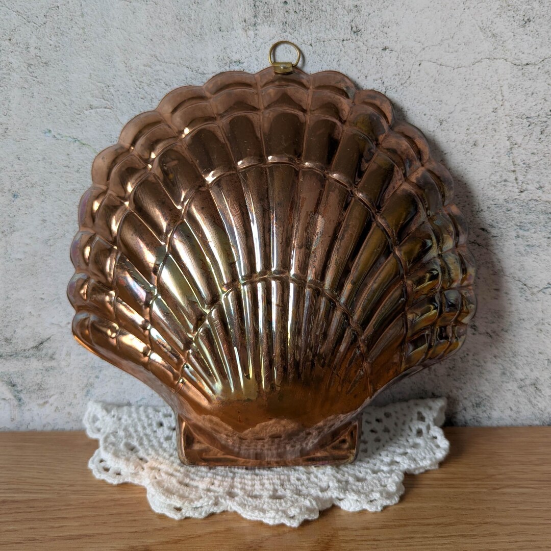 Vintage Copper Scalloped Clam Shell Mold - Etsy