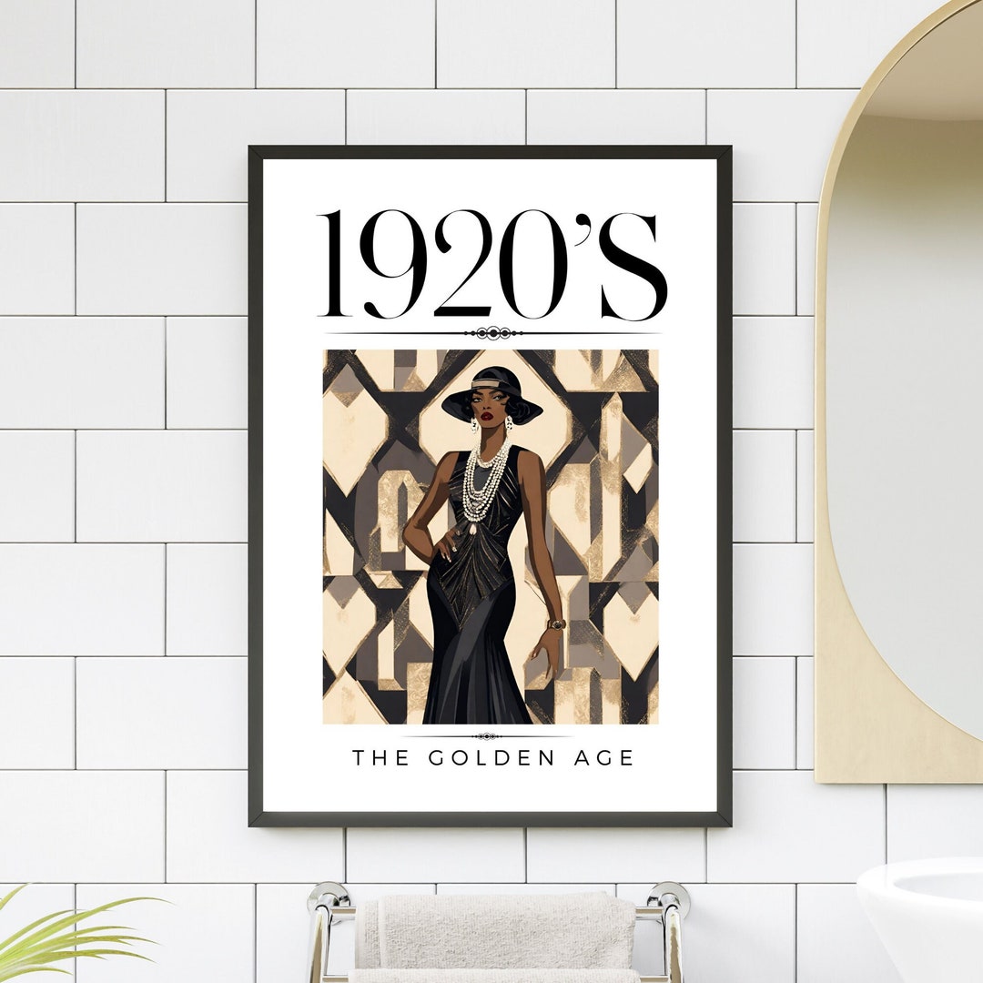 Printable Wall Art 1920's the Great Gatsby Flapper Girl Vintage Fashion ...