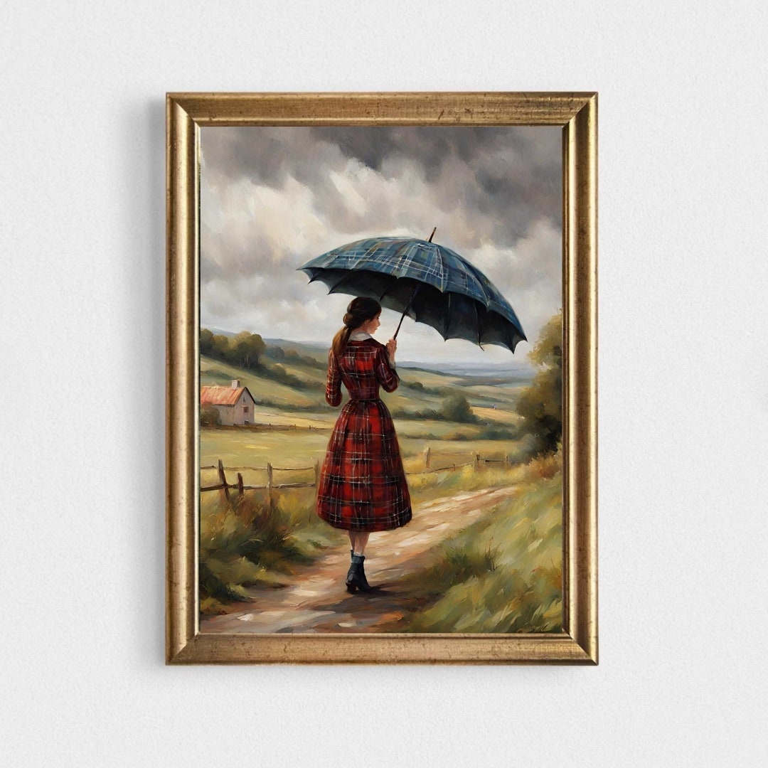 HIGHLAND ART SERIES Digital Download Wall Art Rainy Farm Walk Landscape ...