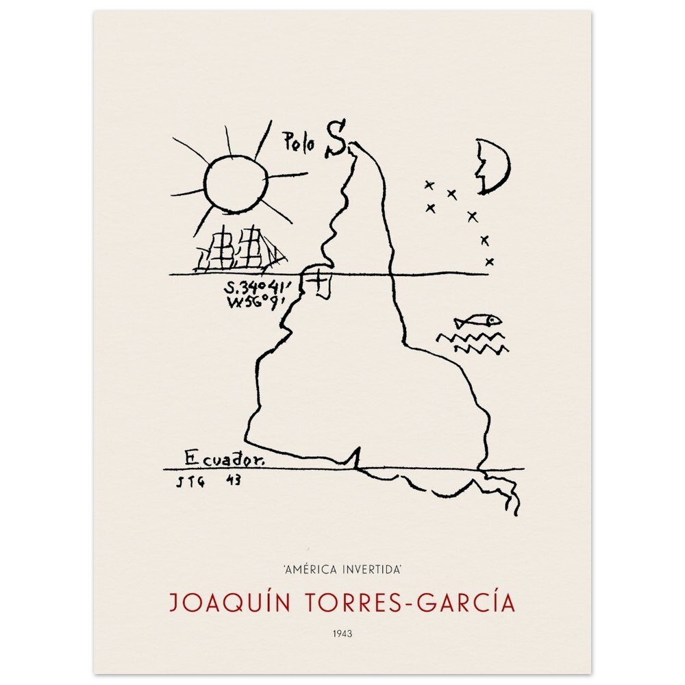 América Invertida Joaquín Torres-garcía Museum-quality Matte Paper ...