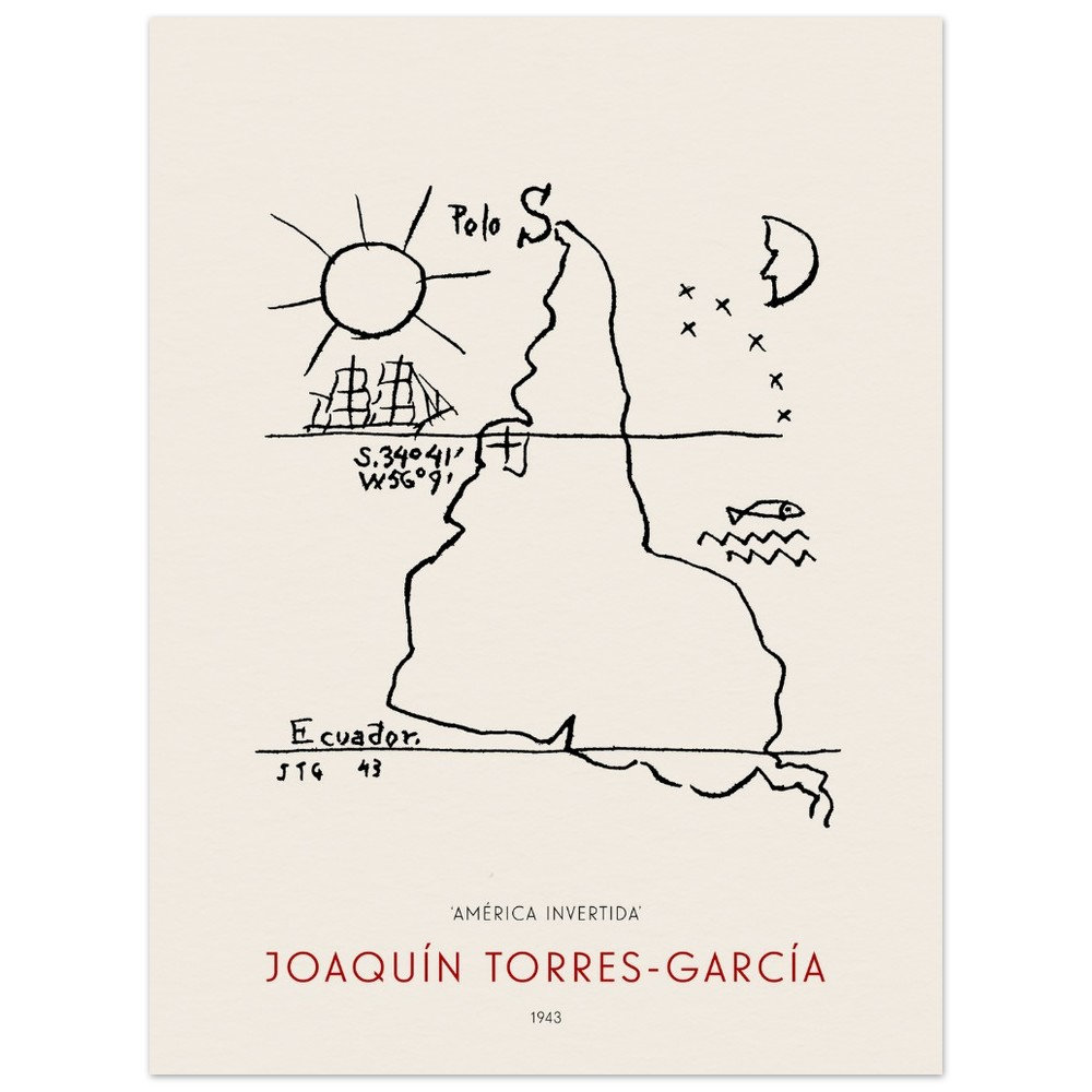América Invertida Joaquín Torres-garcía Museum-quality Matte Paper ...