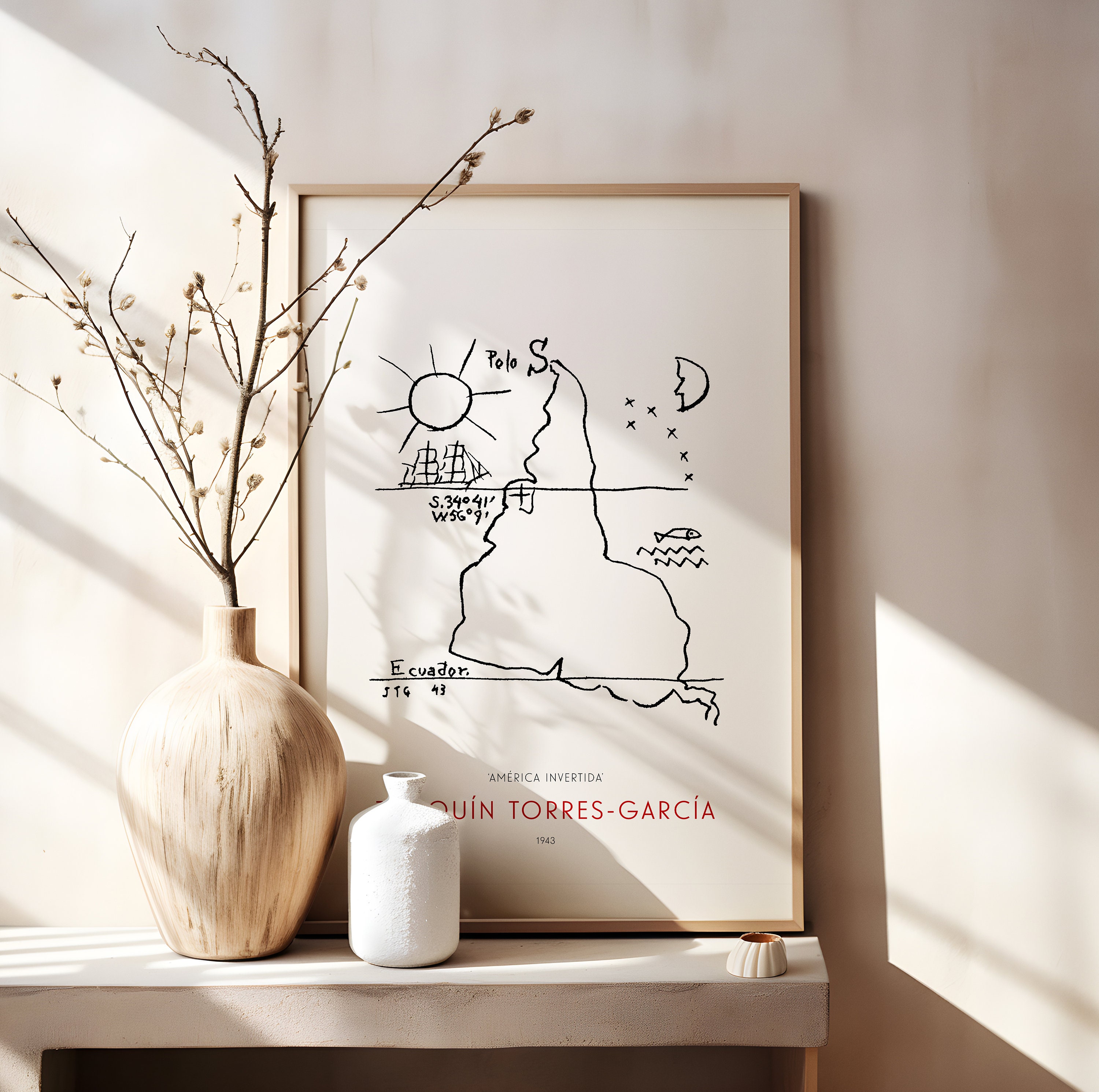 América Invertida Joaquín Torres-garcía Museum-quality Matte Paper ...