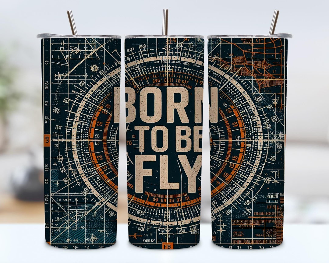 Aviation Tumbler Wrap PNG: Pilot Airplane Chart Map Sublimation Design ...
