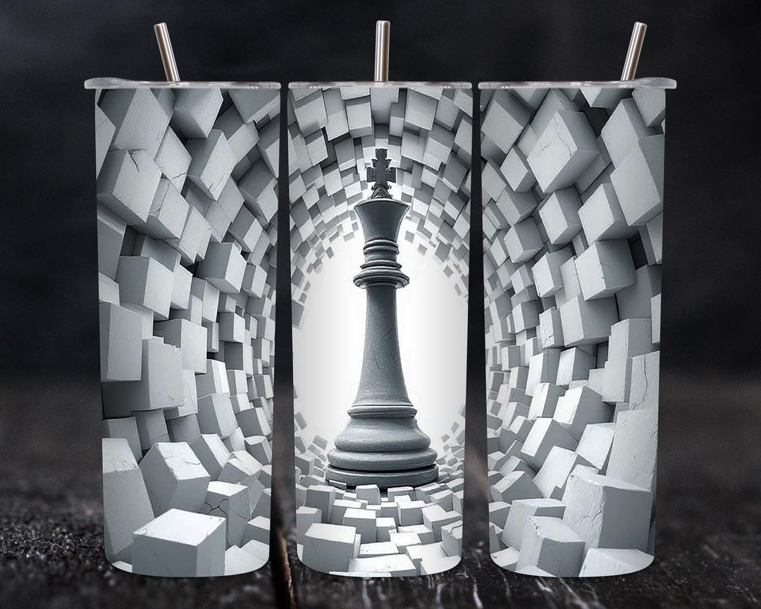 Chess Tumbler Wrap, 20 Oz Skinny Tumbler Sublimation Designs PNG ...