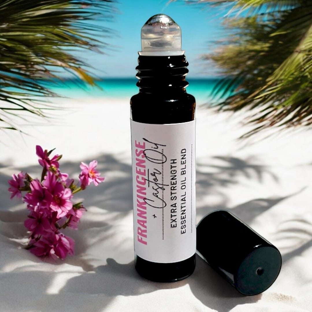 Castor Oil & Frankincense Under Eye Rollerball, Organic Cold Pressed Castor Oil Infused With Max ...