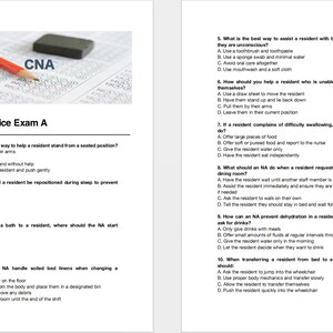 CNA Practice Exam: 70 Questions, Detailed Explanations (PDF) - Etsy