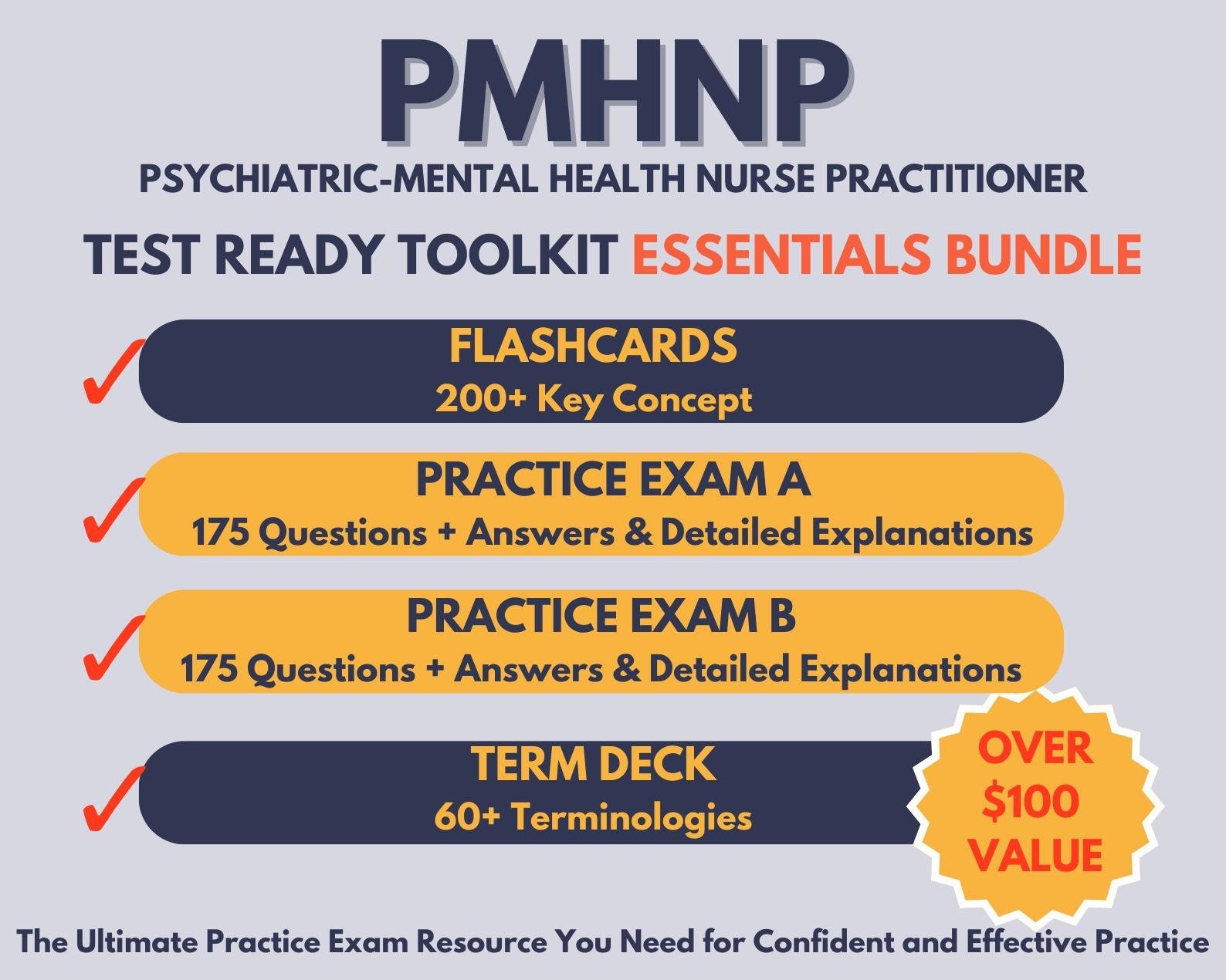 PMHNP Exam Prep Bundle | 2024-2025 Psychiatric-mental Health Nurse ...