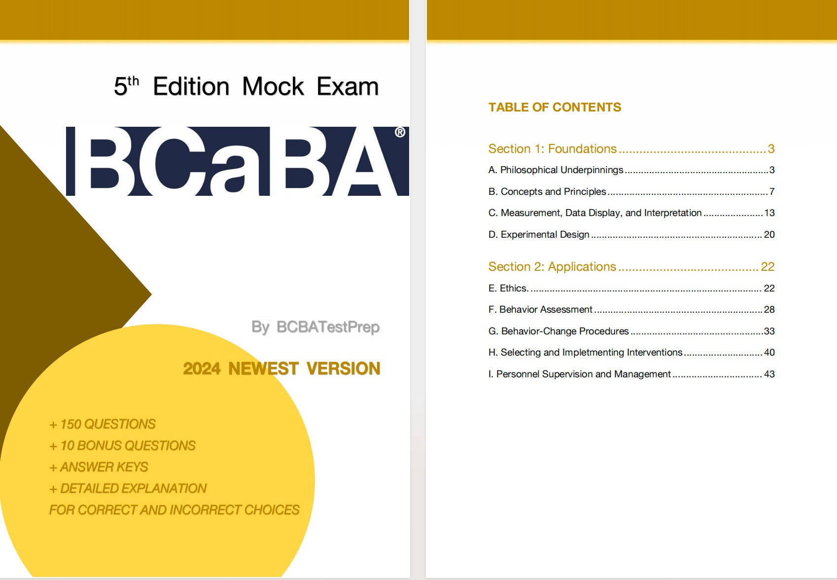 2024 Bcaba Mock Exam | Newest Version | Answer Key | Comprehensive ...