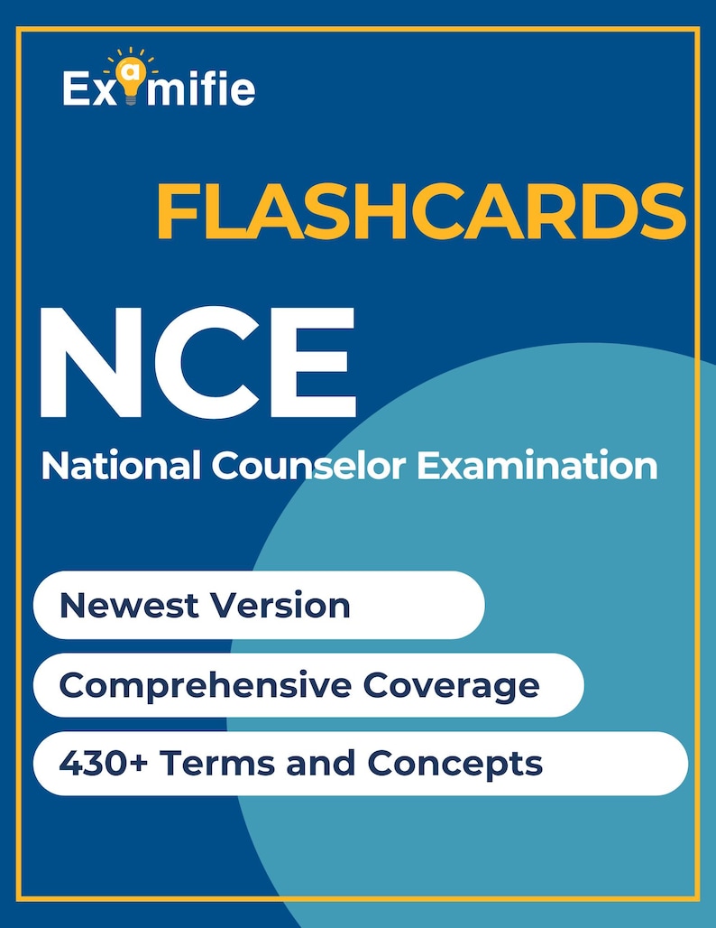 NCE Flashcards | 2025 National Counselor Examination | 430+ Key Concept ...
