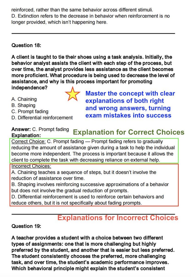 BCBA Practice Exam A: 6th Edition, 175 Questions (PDF) - Etsy