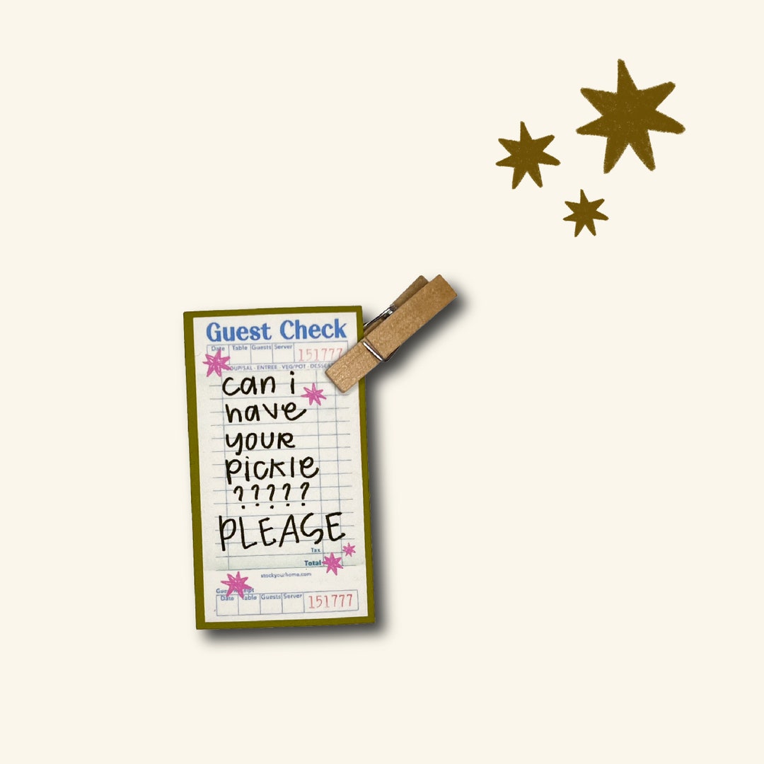 Guest Check Pickle Sticker - Etsy