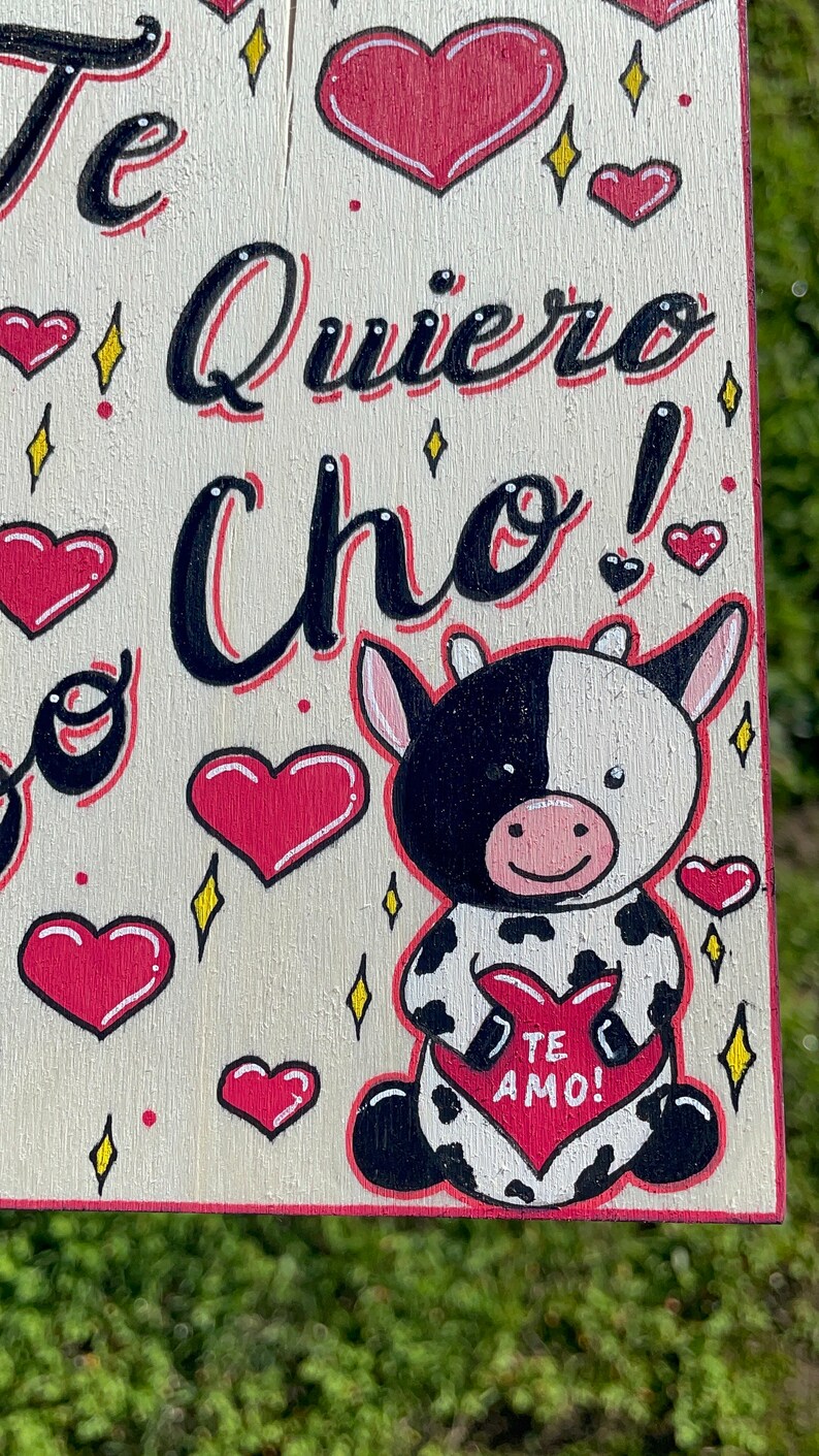 Te Amo Moocho, Wooden Heart Picture Frame, Valentines Gift, Couples ...