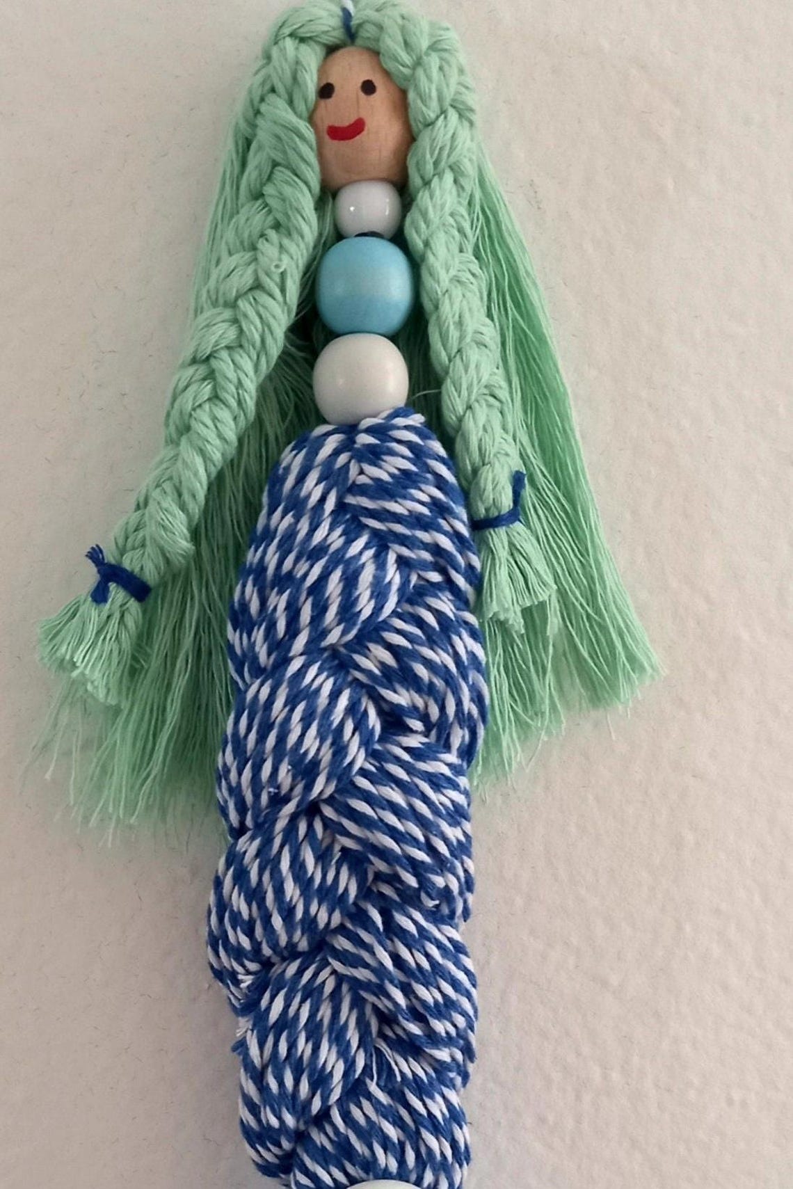 Mermaid Macrame Doll,macrame Doll,handmade Doll, Macrame Doll With Eye ...