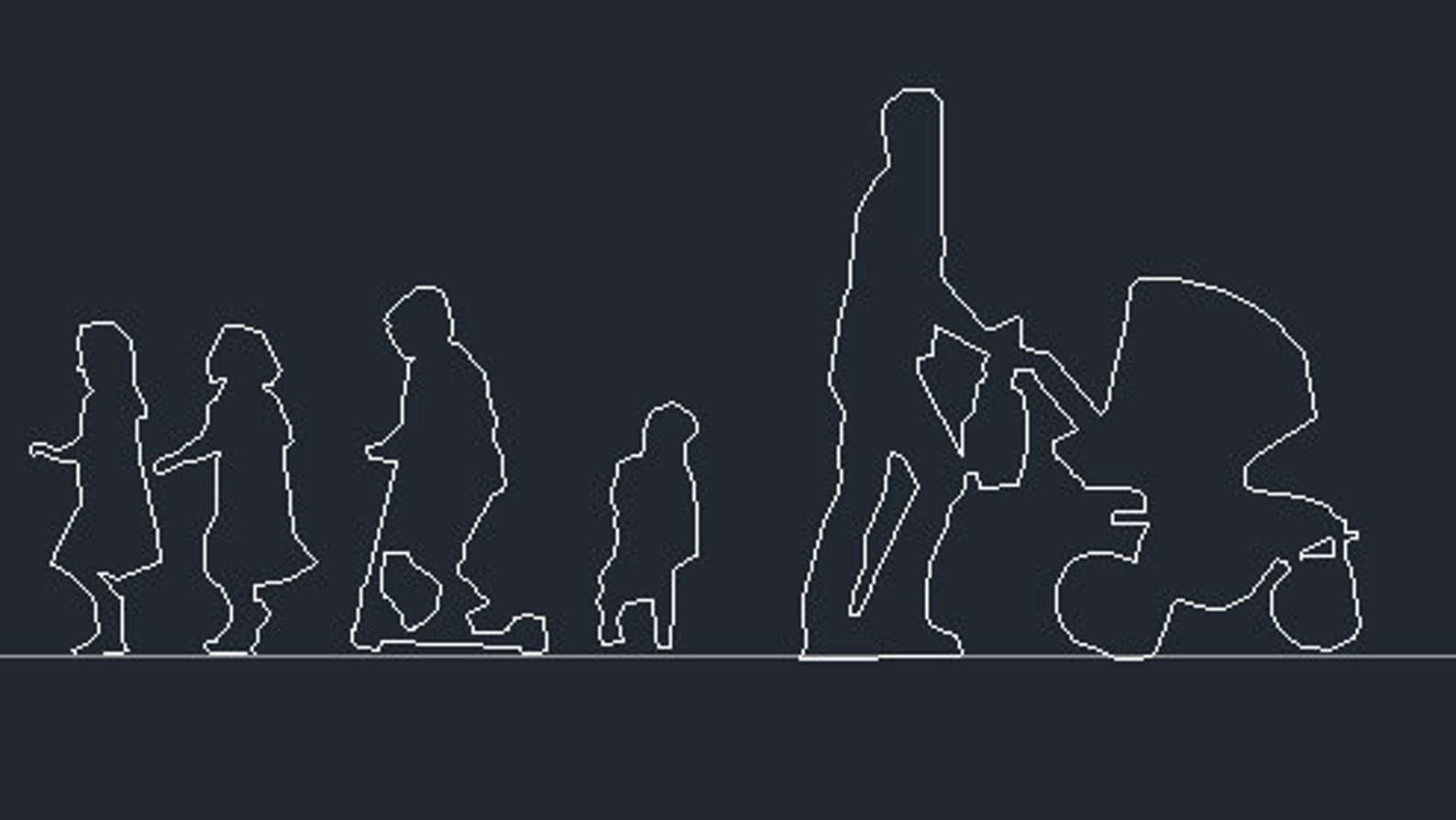 Autocad, DWG - 2D View and Plan People, Template, Package People, DWG ...