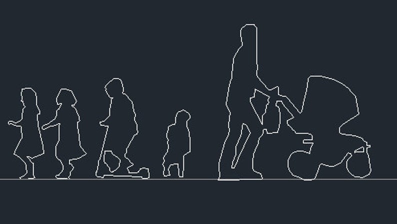 Autocad, DWG - 2D View and Plan People, Template, Package People, DWG ...