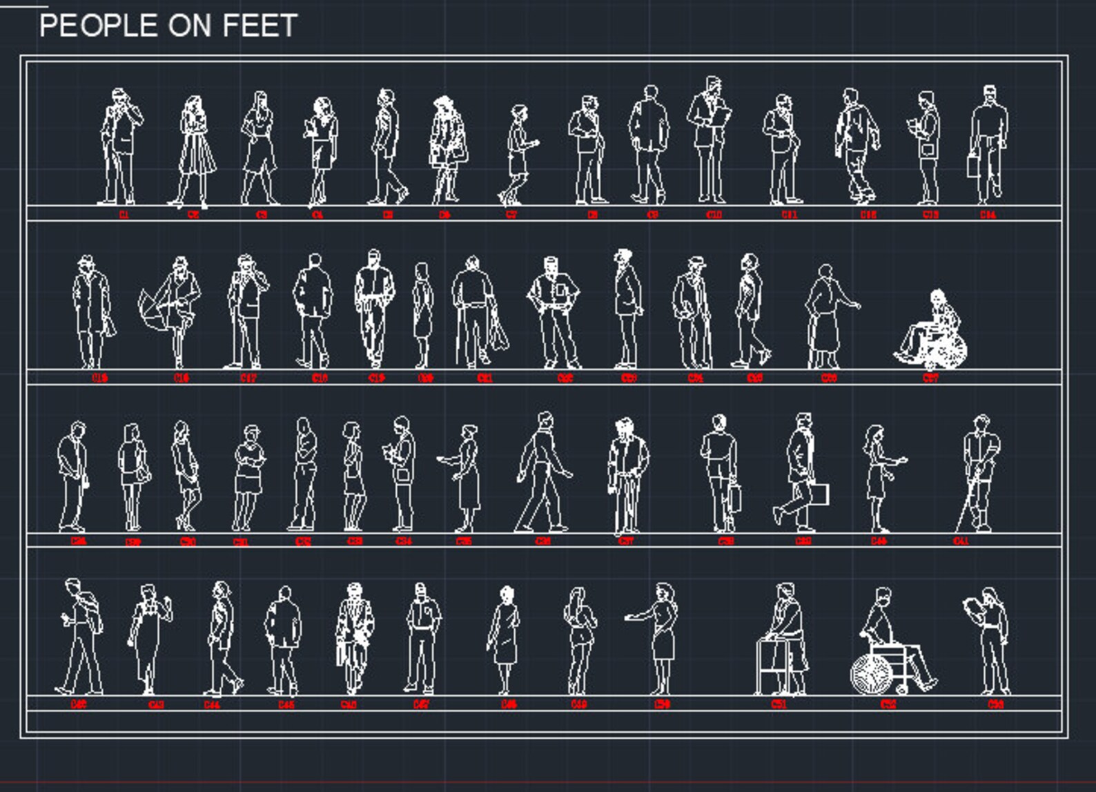 Autocad Template Package Trees & People - Etsy
