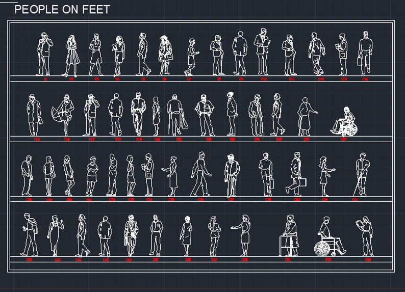 Autocad Template Package Trees & People - Etsy