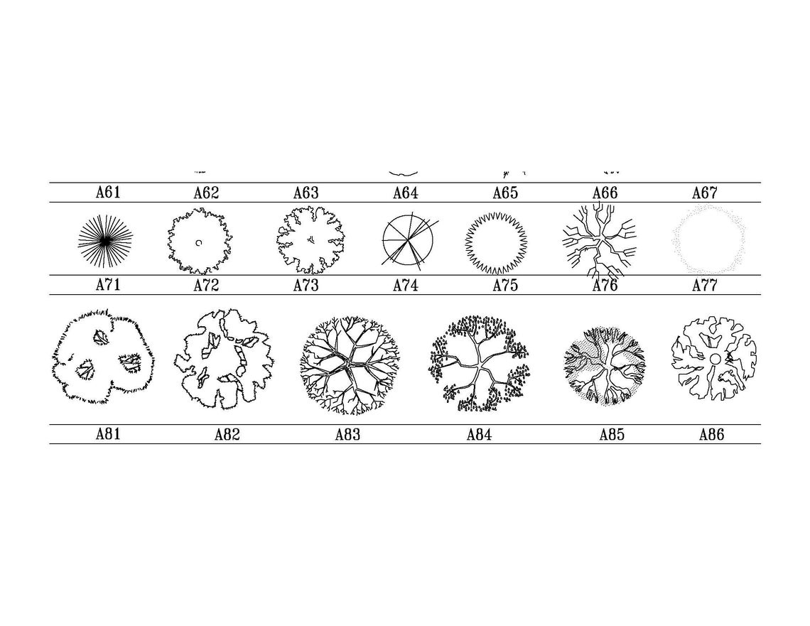 Autocad Template Package, Trees & People DWG, 2D View - Etsy