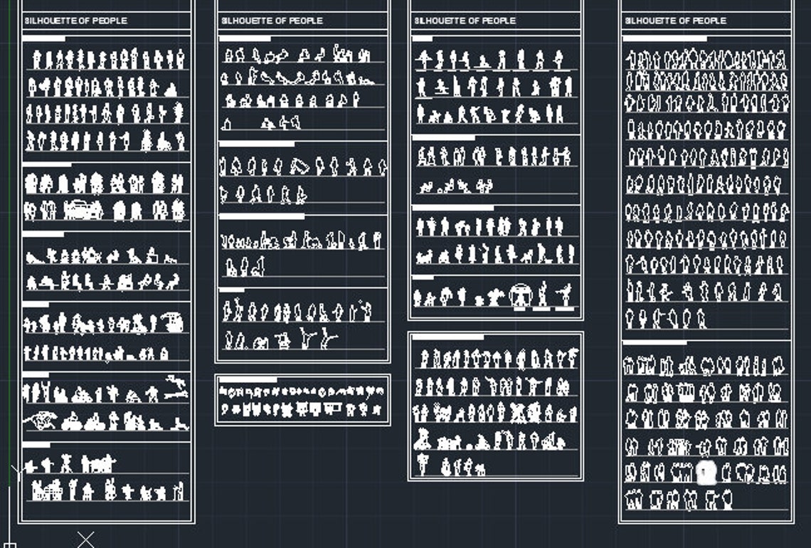 Autocad, DWG - 2D View and Plan People, Template, Package People, DWG ...