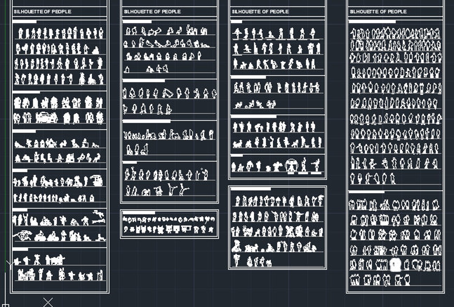 Autocad, DWG - 2D View and Plan People, Template, Package People, DWG ...